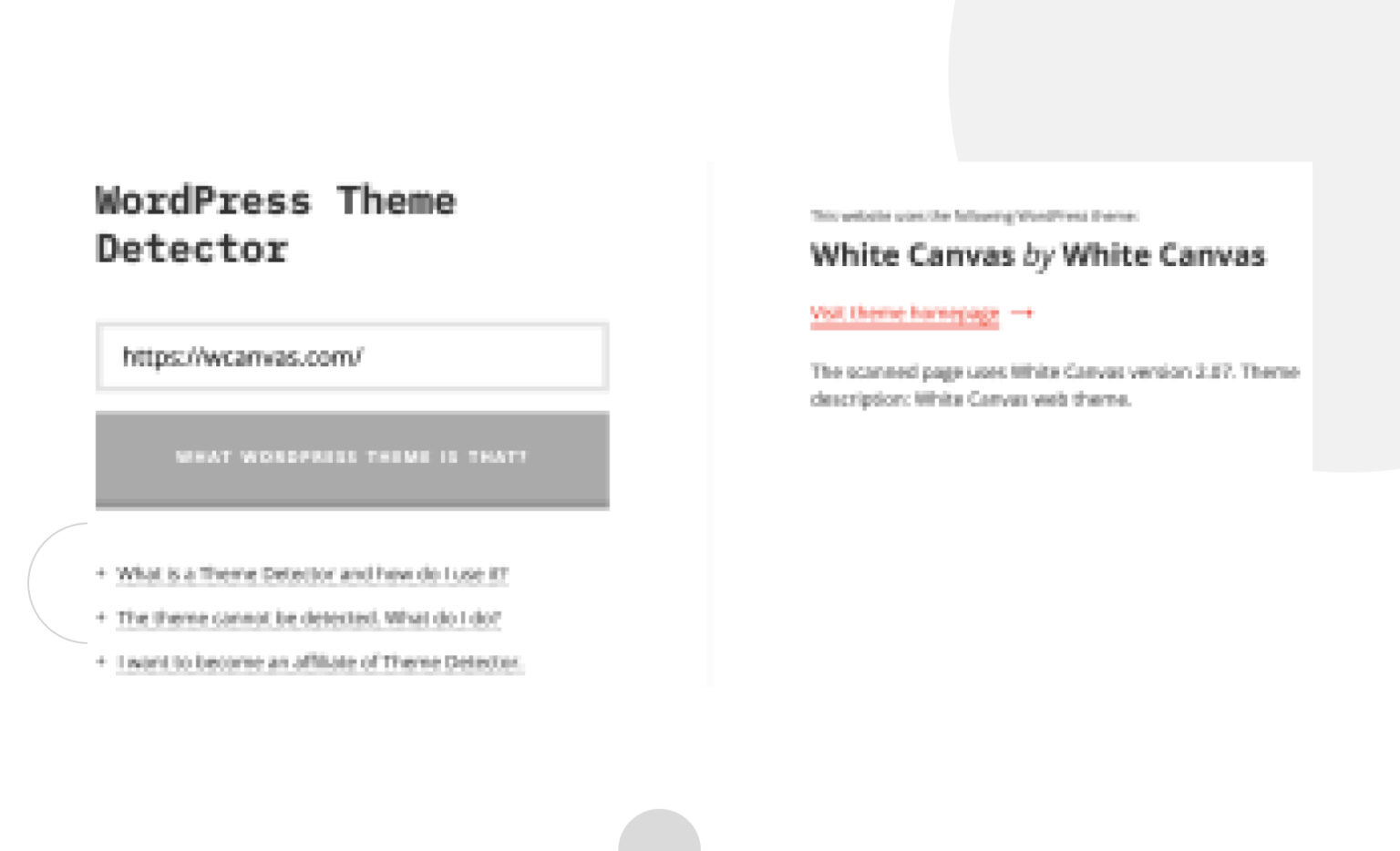 How to tell what WordPress theme a site is using? - White Canvas