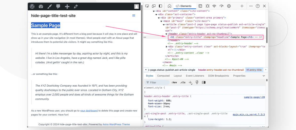 How to Hide the Page and Post Title in WordPress - White Canvas