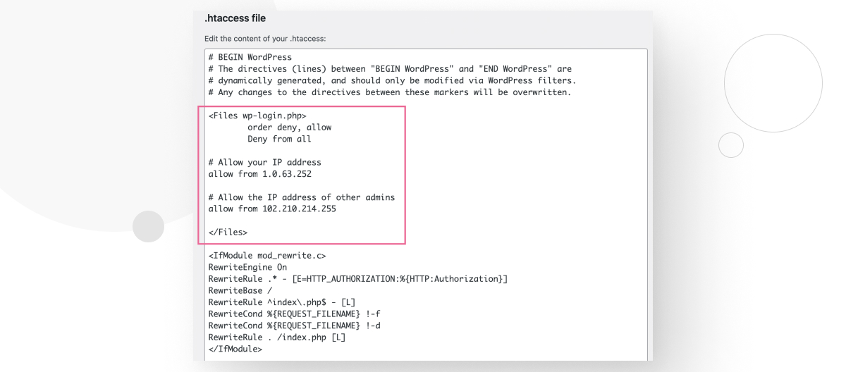 How To Use Htaccess To Block An Ip Address From The Wordpress Login