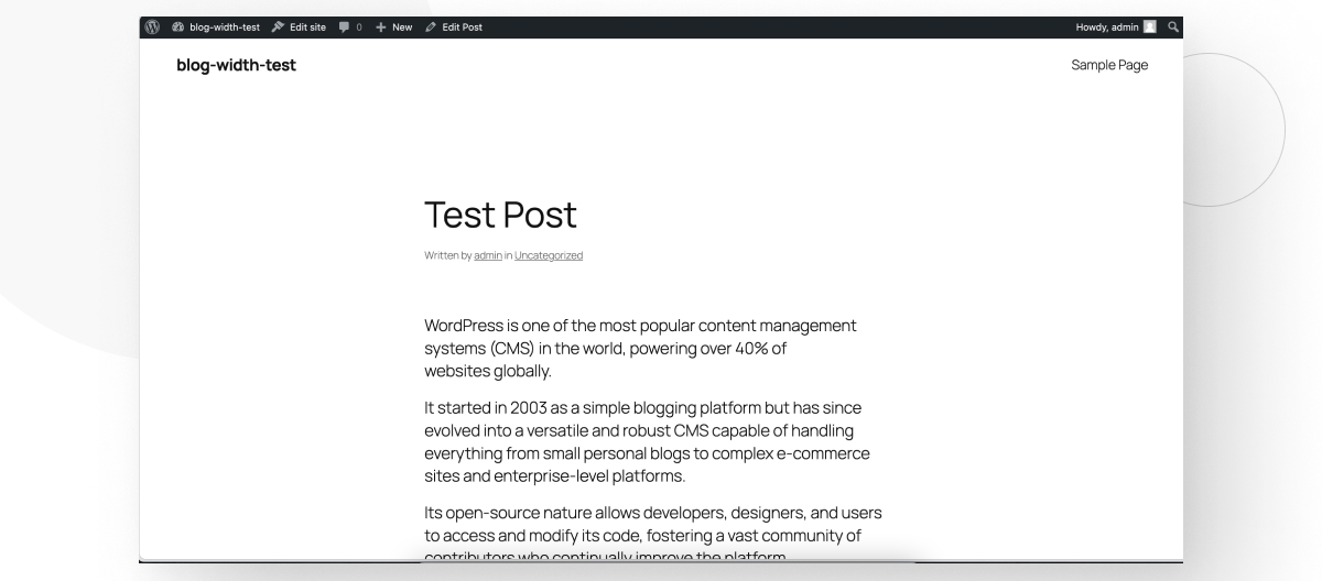 How to Change the Width of a Blog Post on WordPress (3 Methods) - White ...