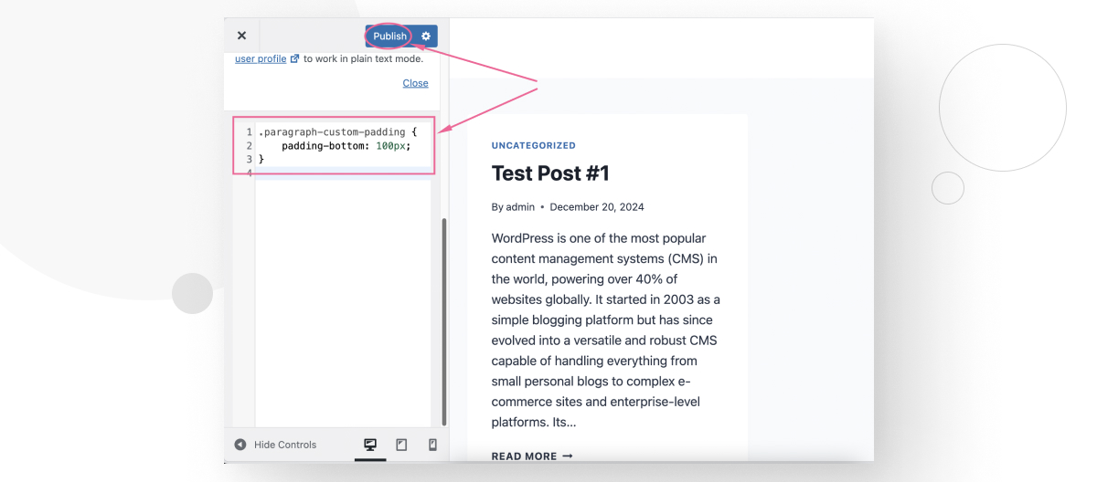 How to Change the Bottom Padding Dimensions on WordPress Blocks - White Canvas